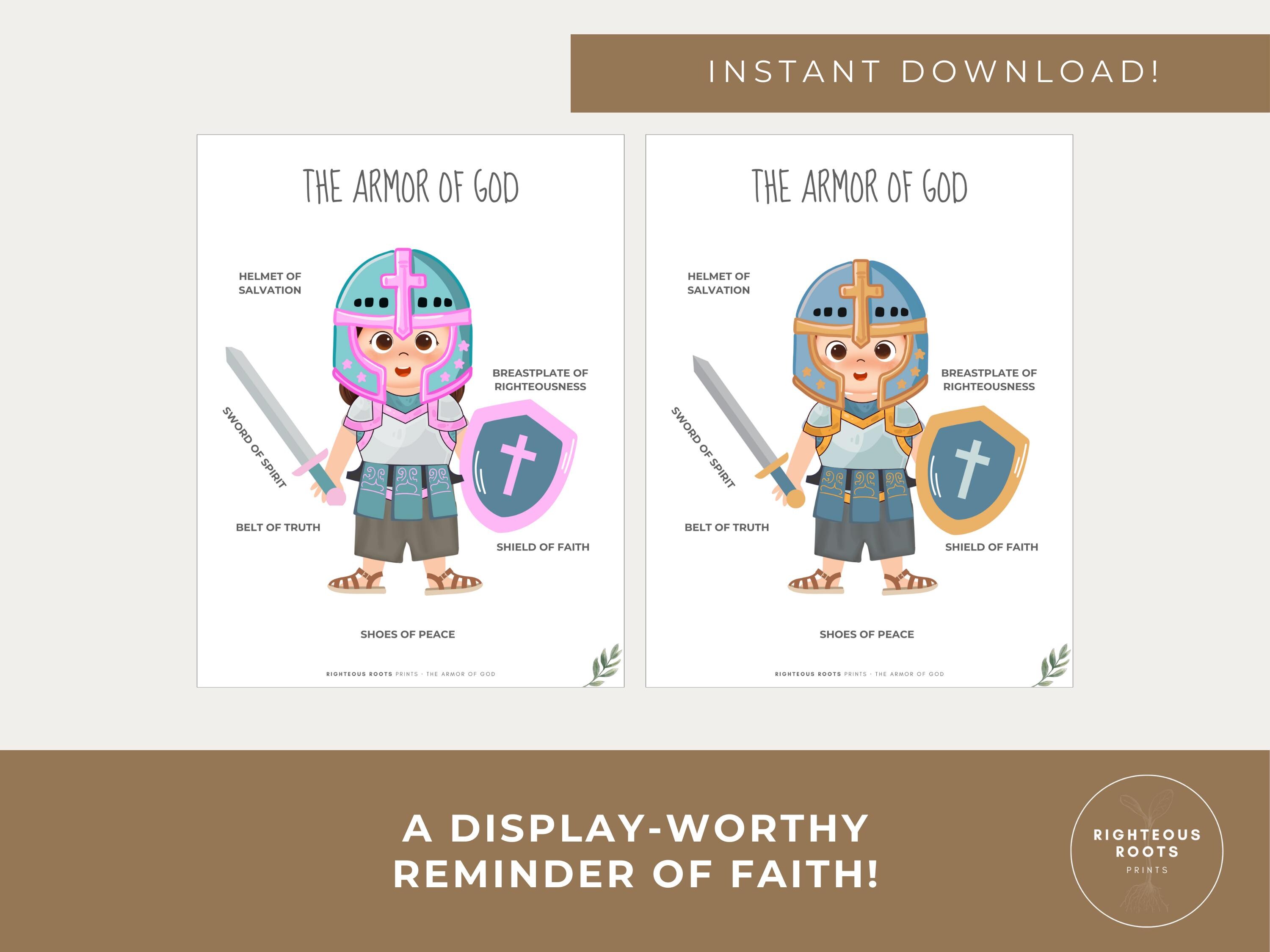 Armor of God Craft Kit, Bible Study for Kids, Homeschool Printable ...
