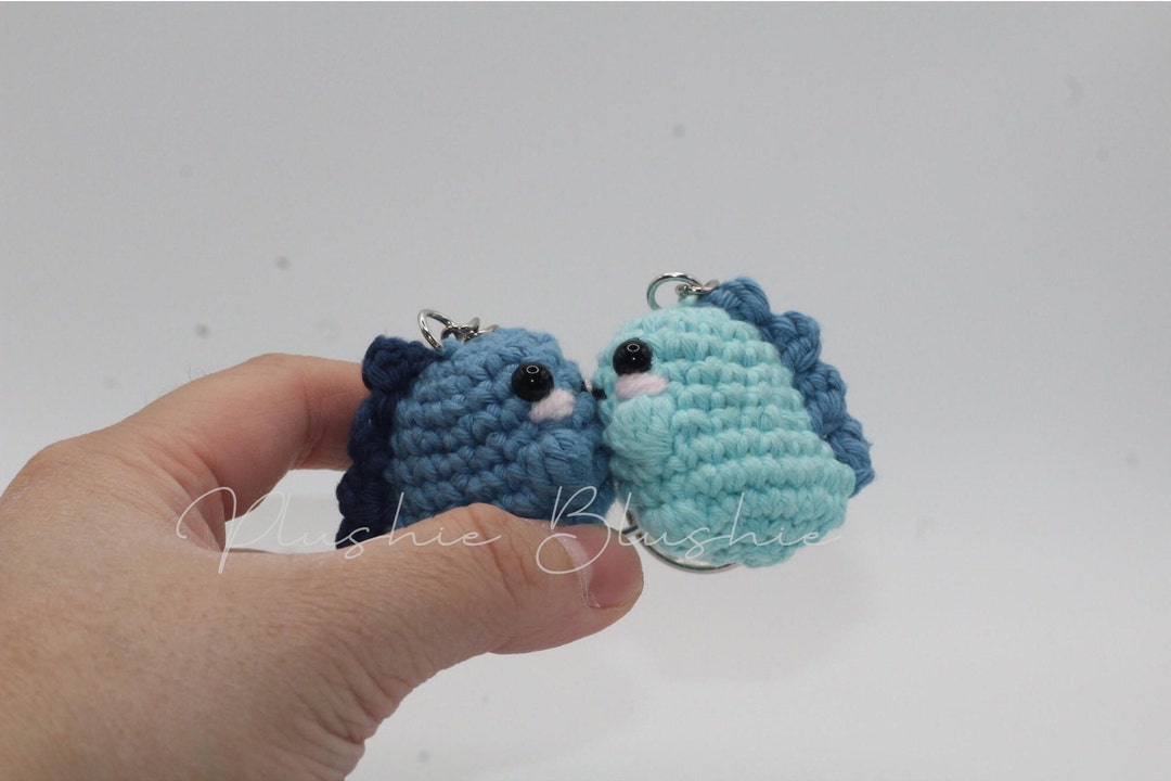 2pc Couple Dino Kawaii Plushie Dino Keychain Matching Cute Best Friend ...