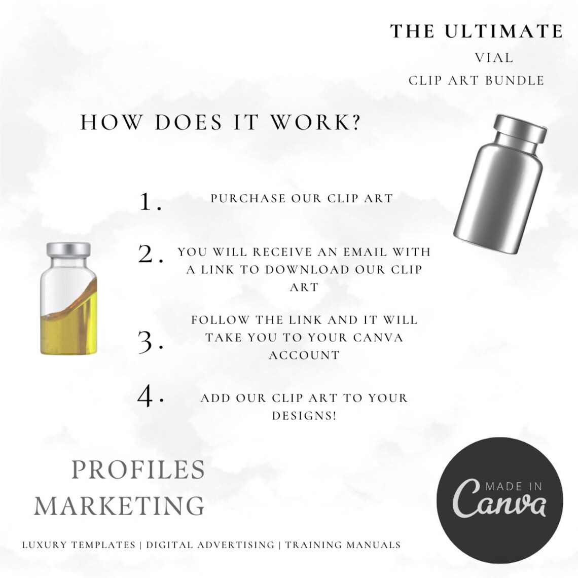 The Ultimate Vial Clip Art Bundle - Editable in Canva - Aesthetics ...