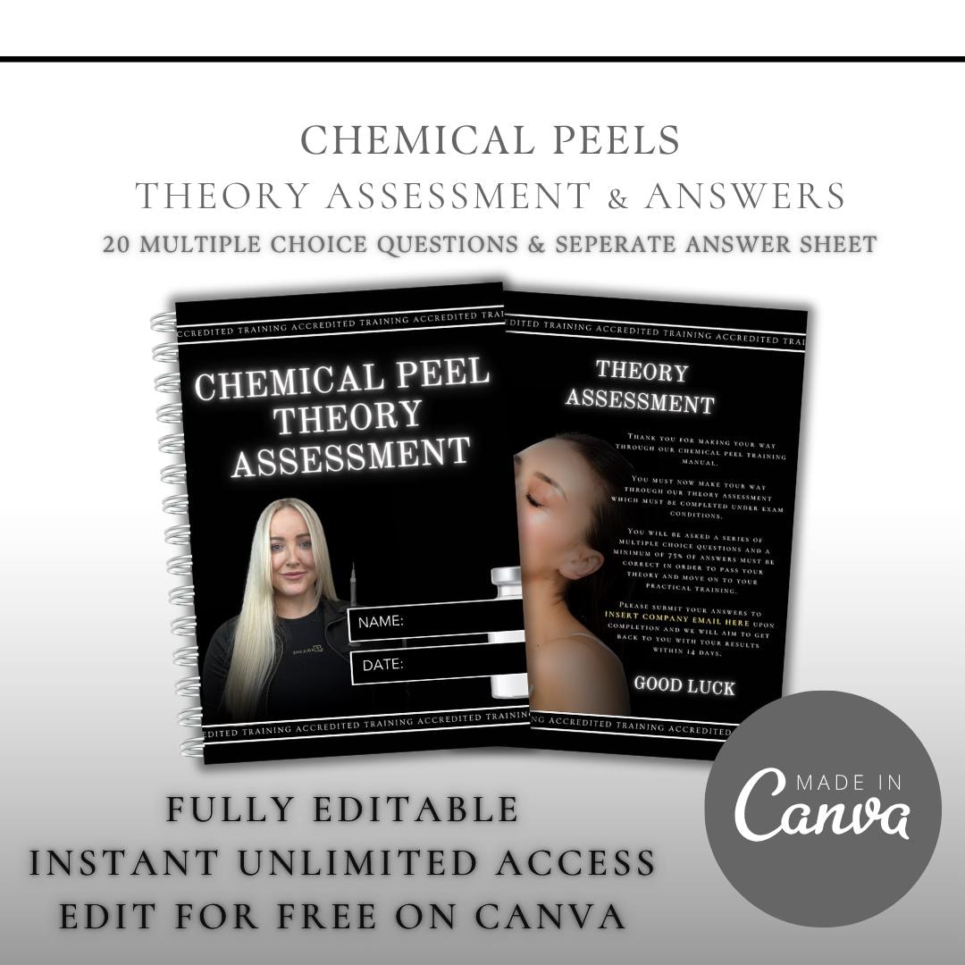 Fully Editable Chemical Peels Theory Assessment & Separate Answer Sheet ...