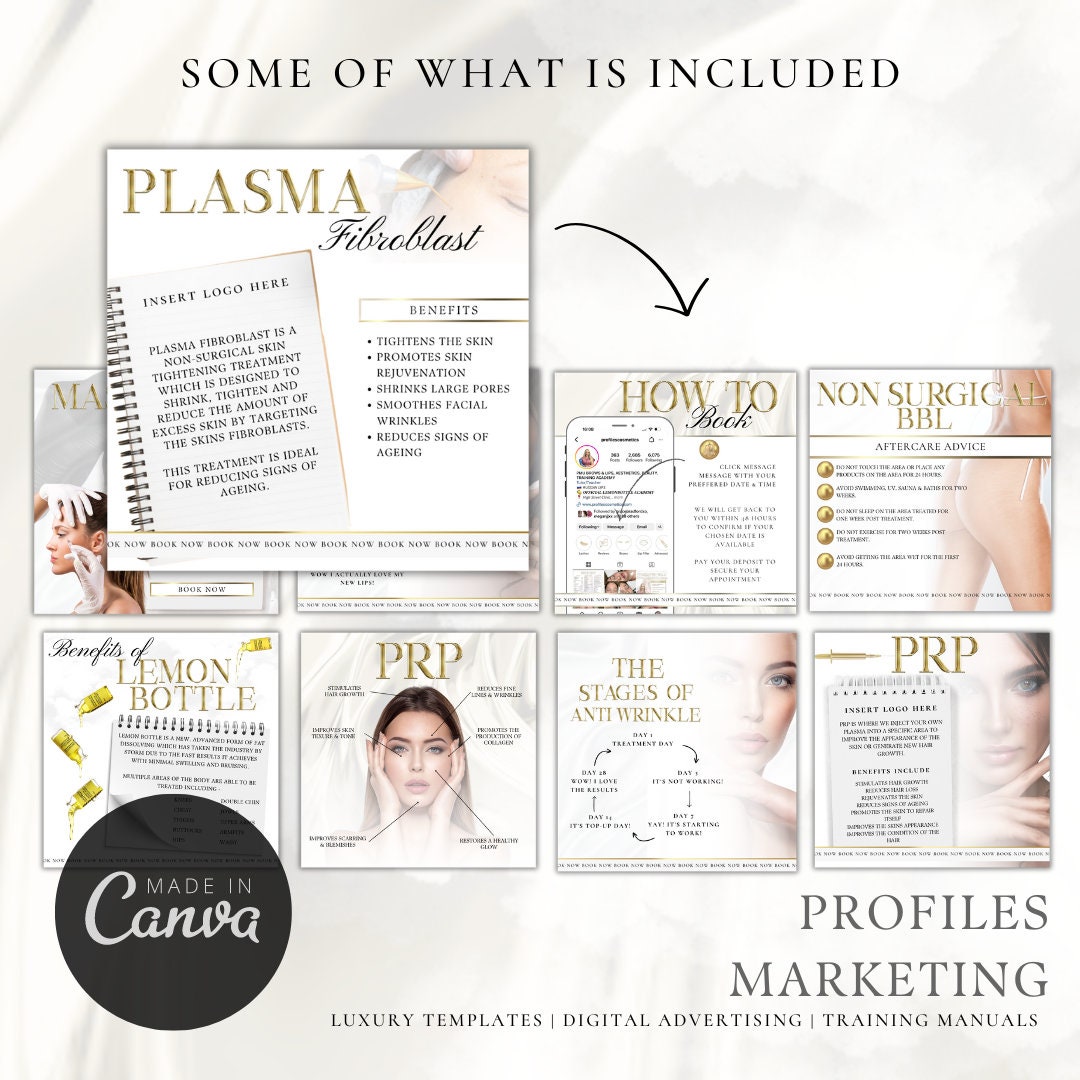 The Ultimate Luxury Gold Aesthetics Bundle - 60 Editable Social Media ...
