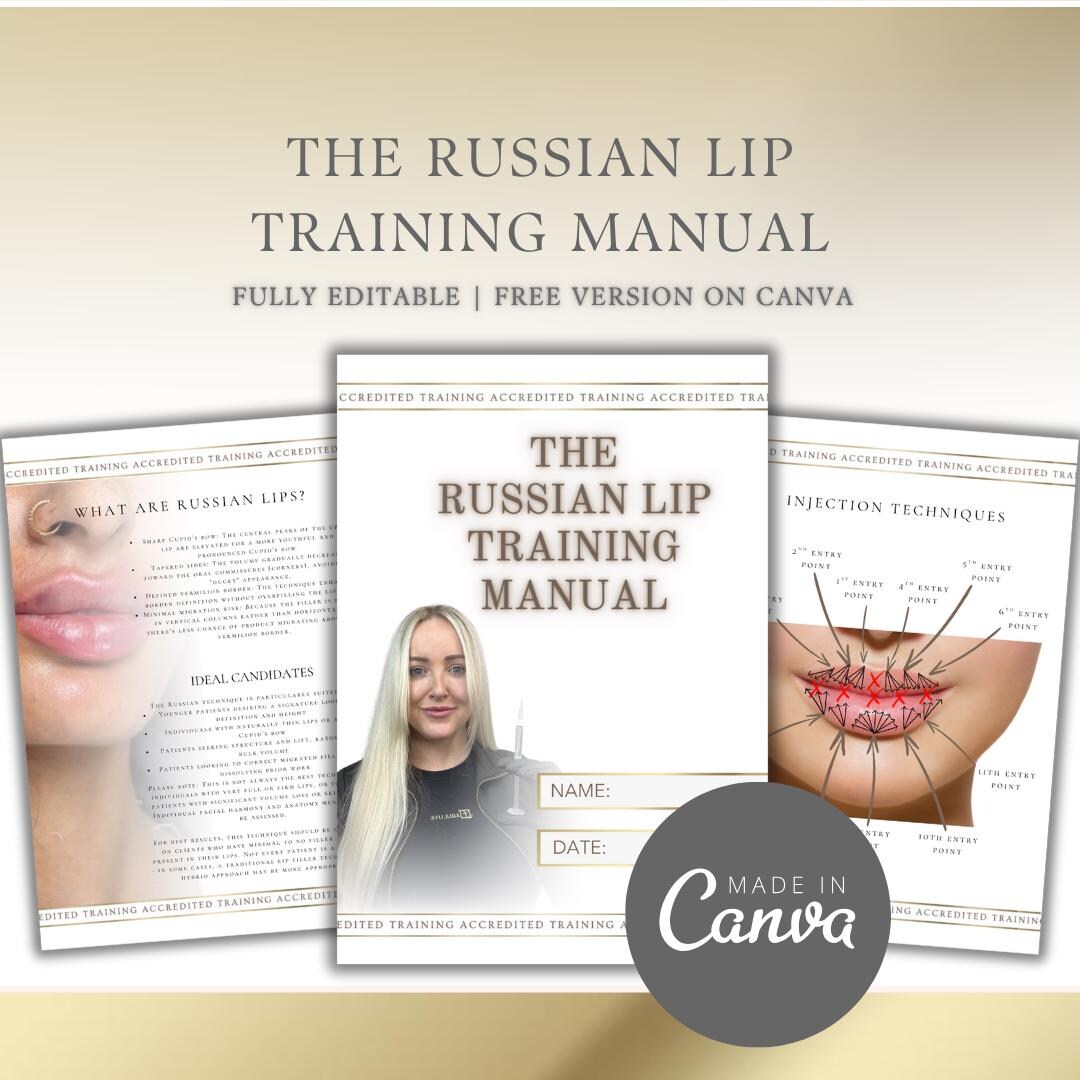 Advanced Russian Lip Filler Training Manual - Instant Download Fully ...