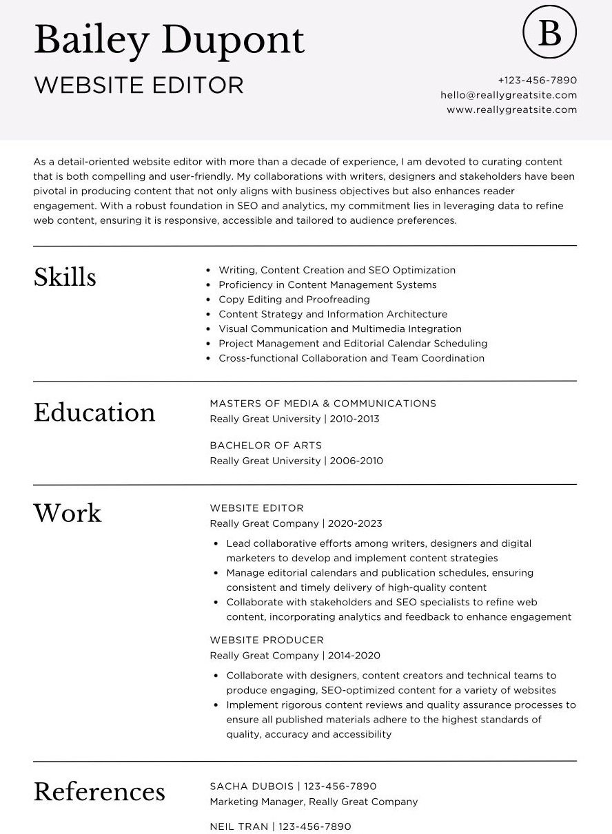 Digital and Printable CV Template, Fully Editable and Personalisable - Etsy