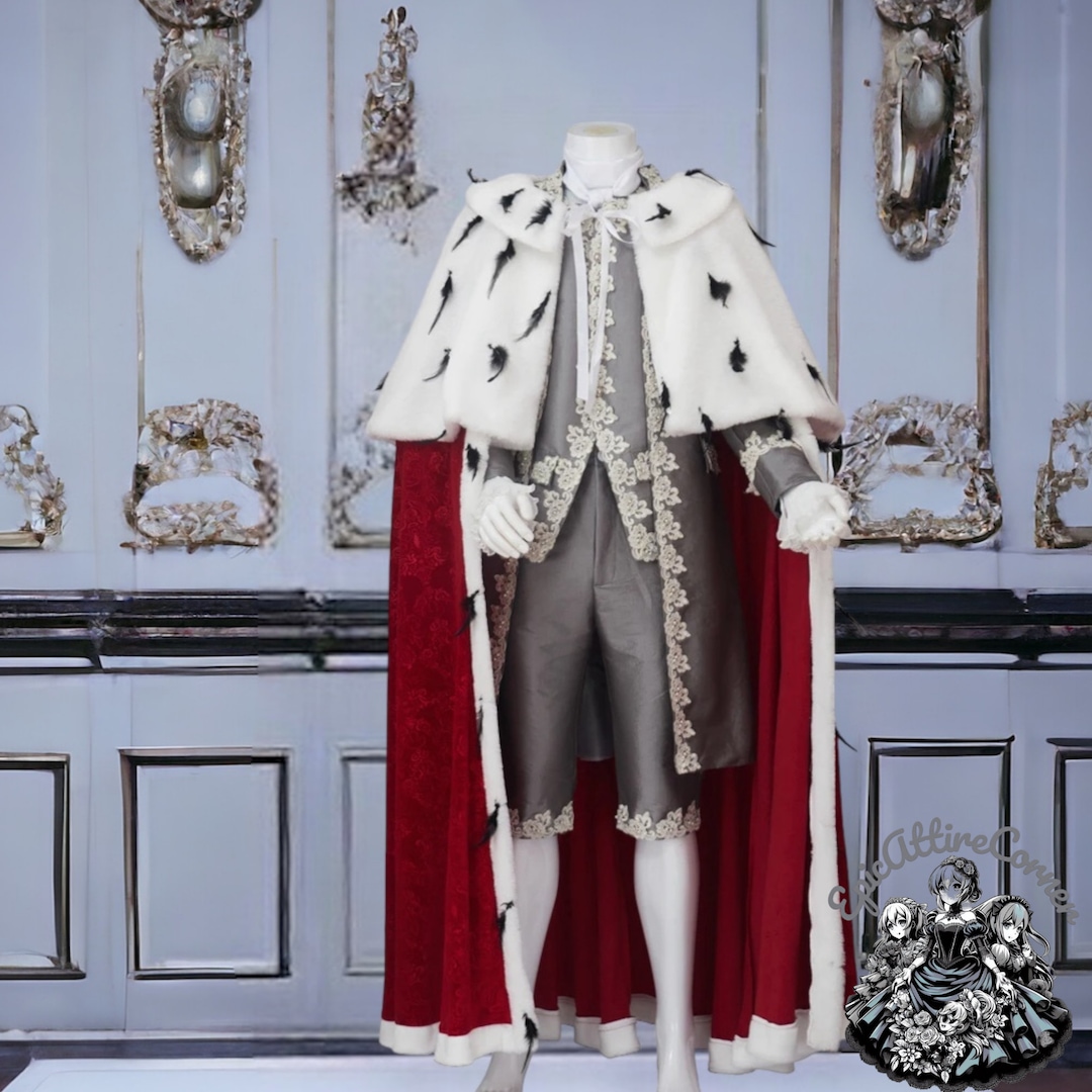 Regency Era King George Cloak, Bridgerton King George III Costume ...
