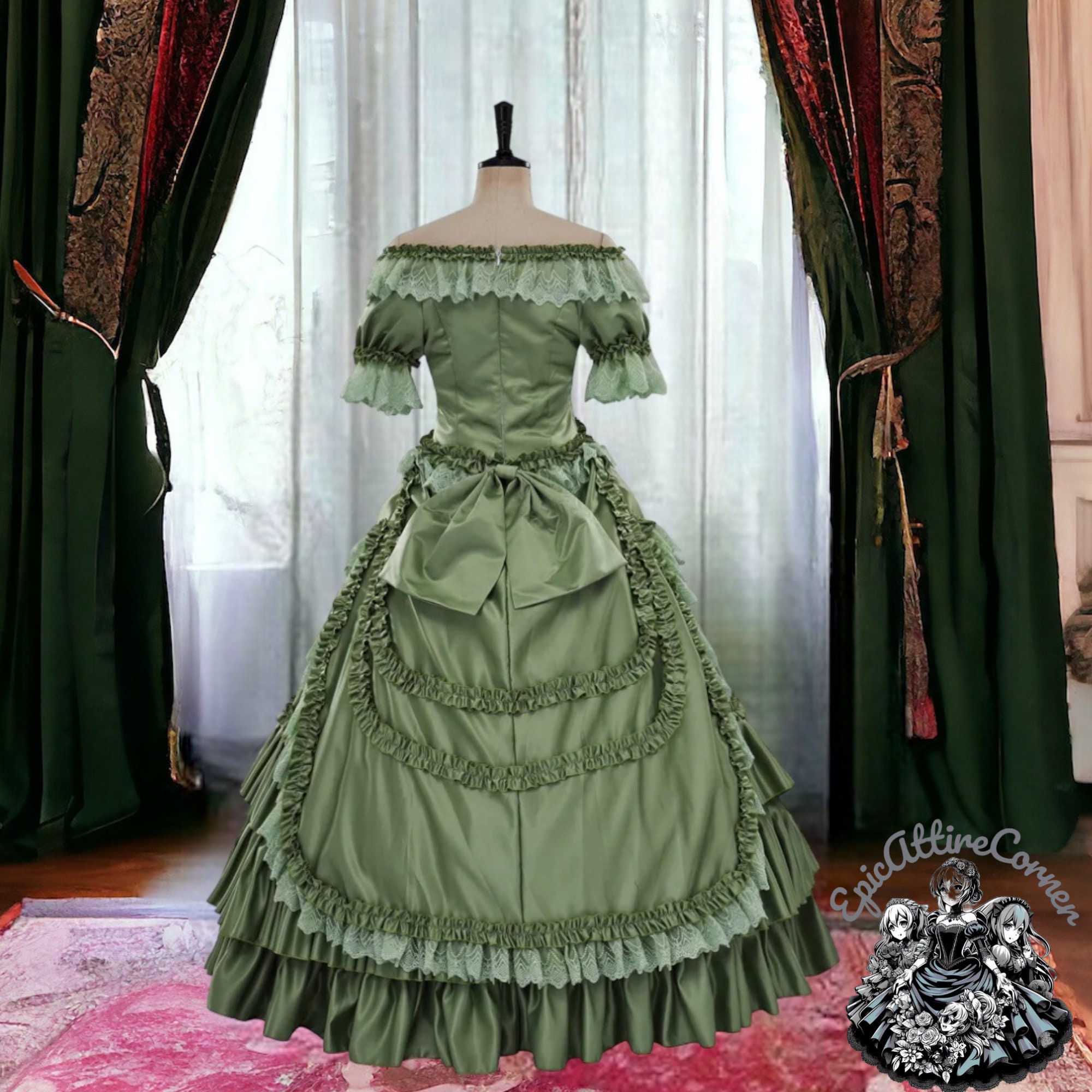 Katherine Pierce Vintage Vampire Costume, Colonial Ball Gown Vampire ...