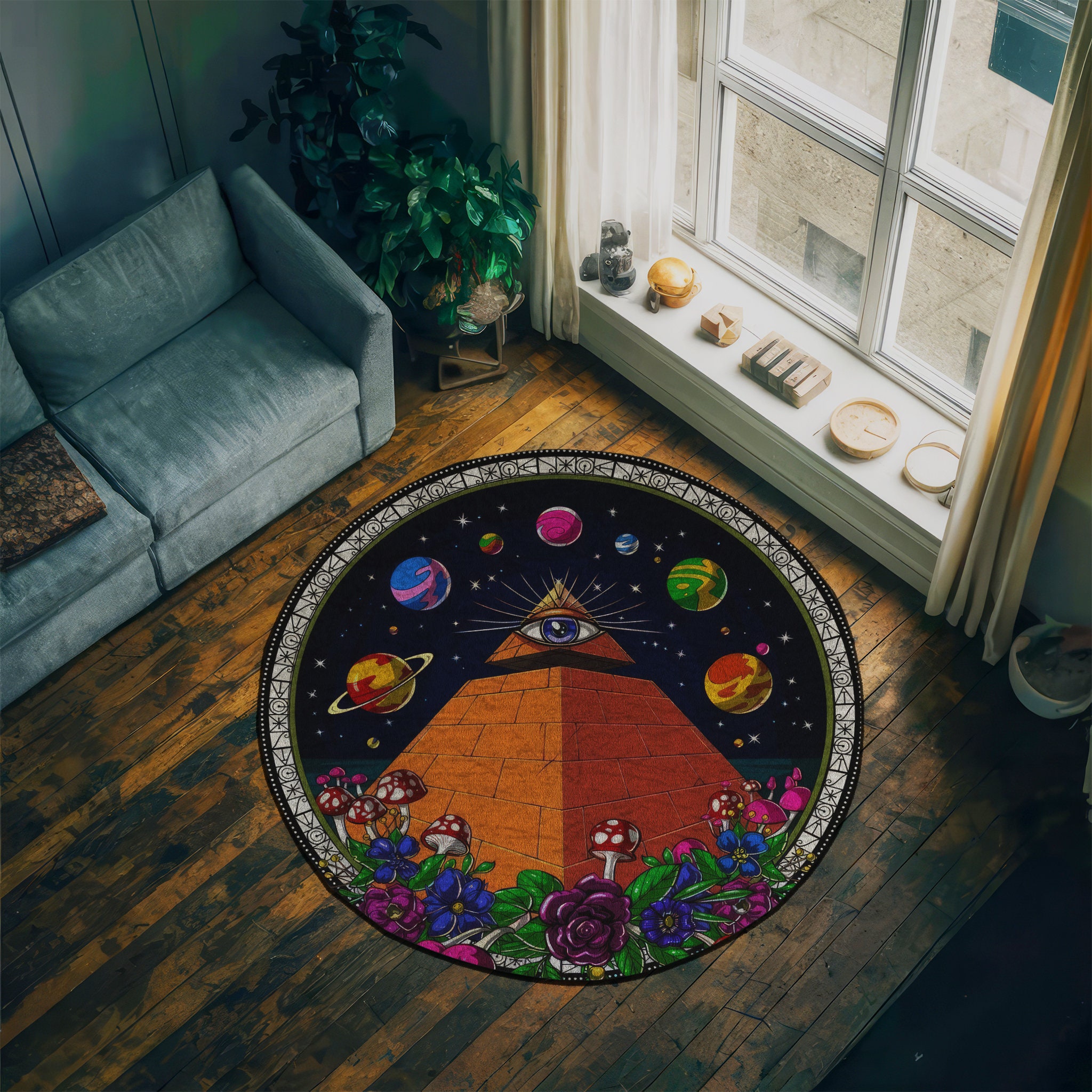 Illuminati Rug, Masonic Rug,horus Eye Rug,ancient Rug,egyptian Rug ...