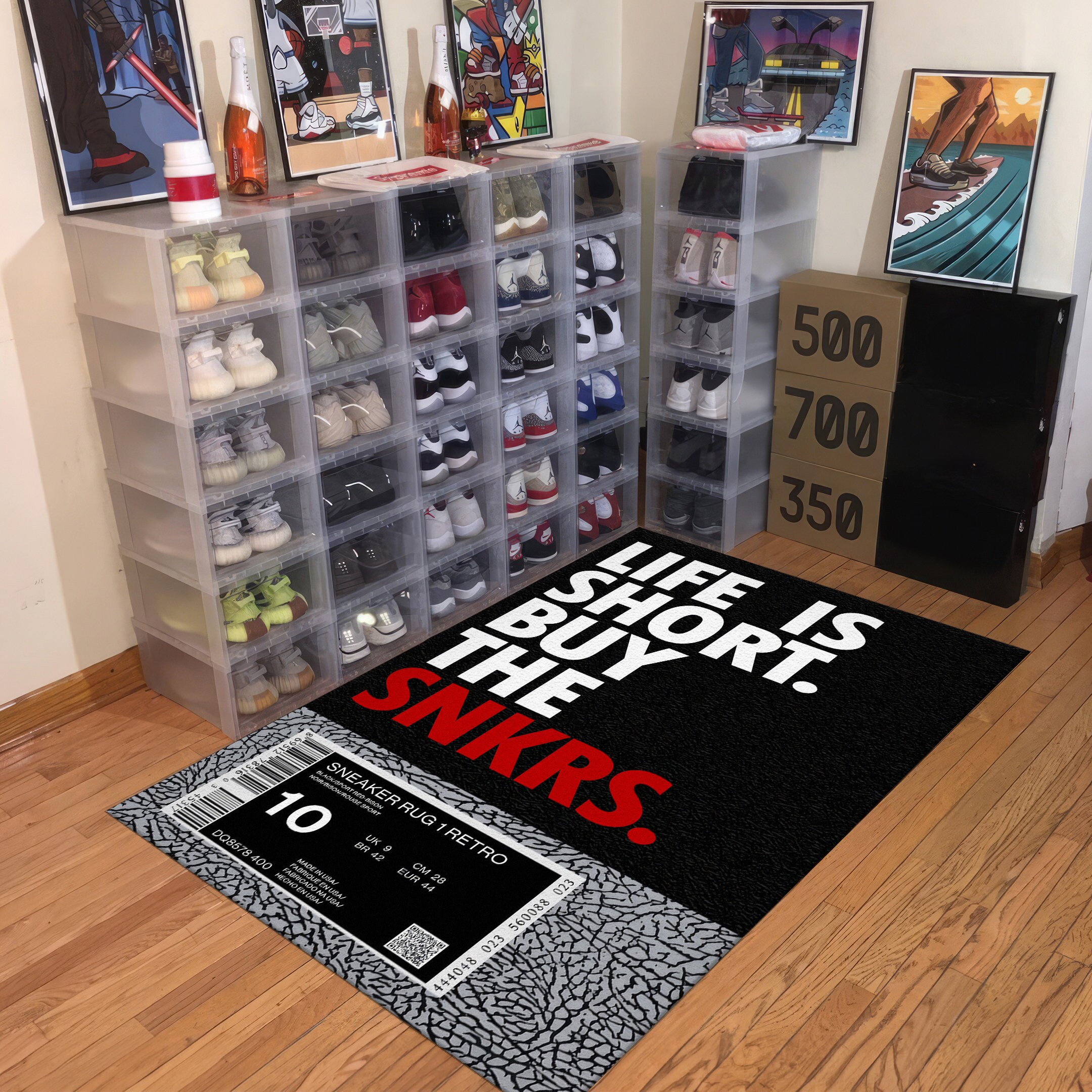 Sneaker Rug, Customize Your Label, Sneakerhead Hypebeast Home Decor ...