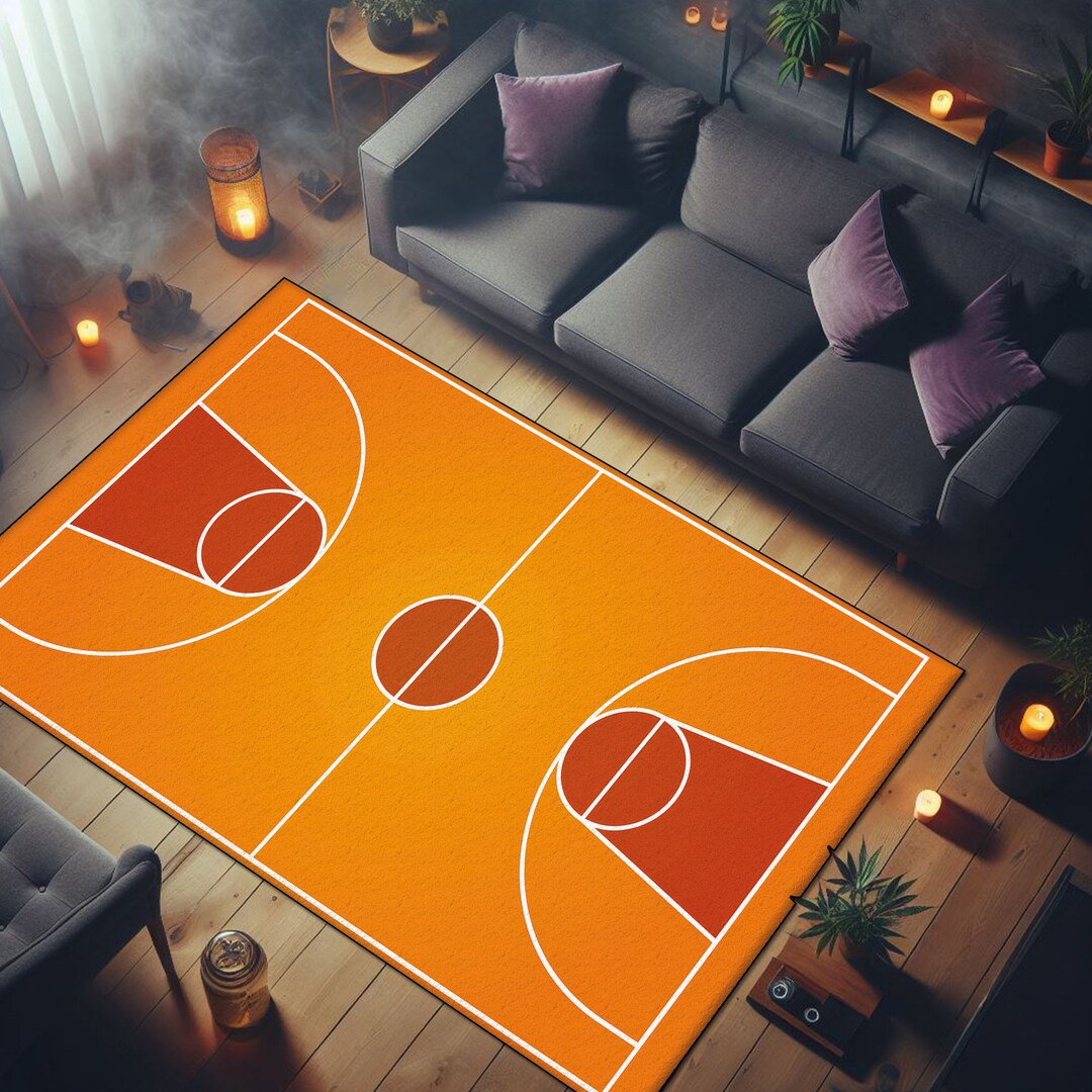 Basketball Court Rug, Basketball Rug, Teen's Rug, Boys Room Rug, Custom ...