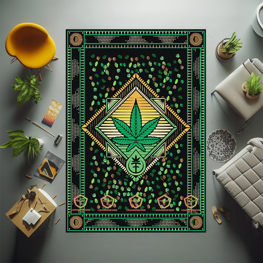 Weed Rugs, Marijuana Room Decor, Personalized Gifts, Funny Weed Art, and More Elevate Your Space ...
