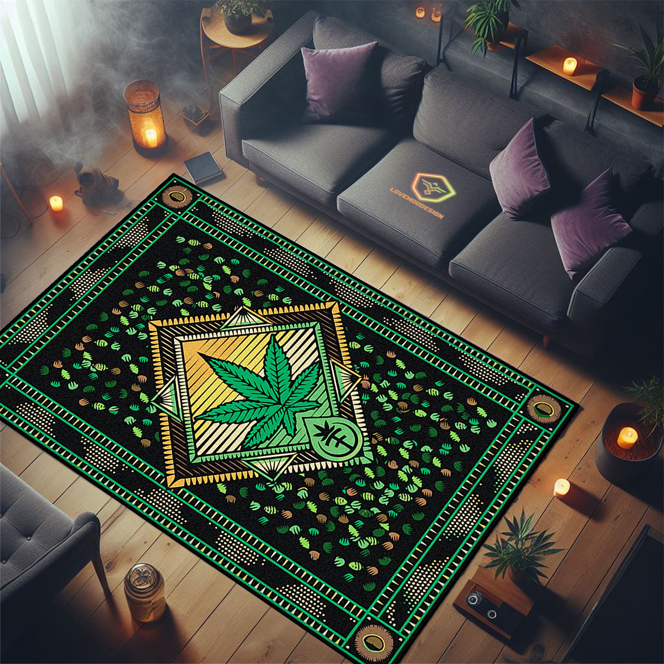 Weed Rugs, Marijuana Room Decor, Personalized Gifts, Funny Weed Art ...