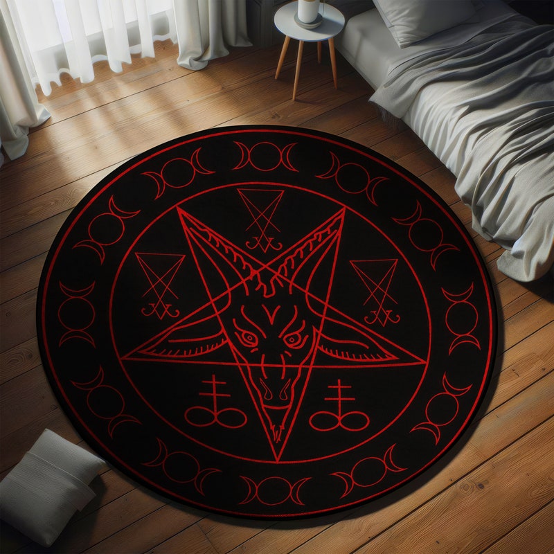 Satanic Pentagram Rug - Etsy