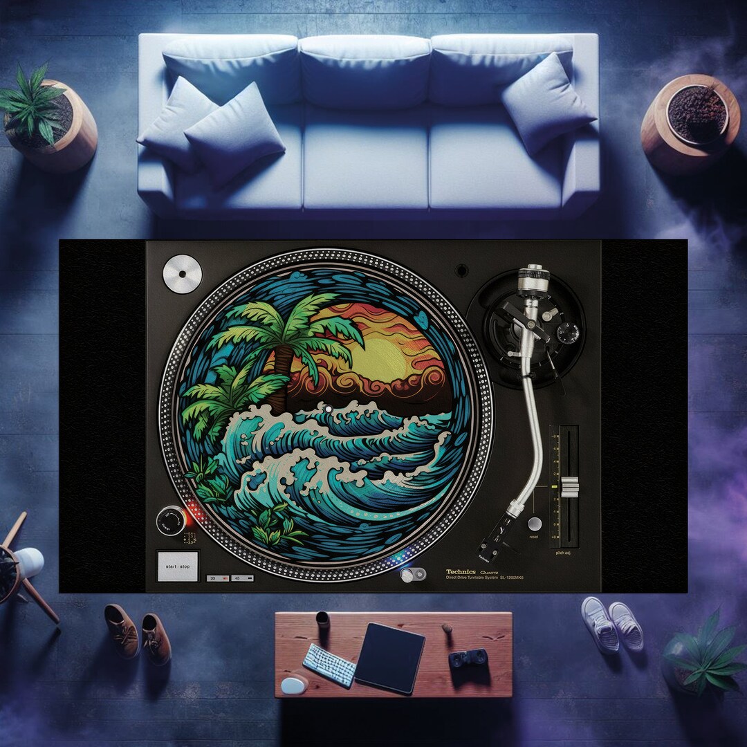 Record Rug, Record Patterned Rug, Record Player Rug,old Wooden Record ...