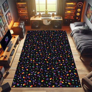 Arcade Rug, Arcade Room Decor, Arcade Rug, Arcade Decor, Abstract Area ...