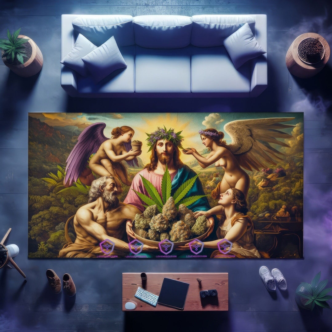 Weed Rug, Weed Room Decor, Green Plant Rug, Personalized Gift Marijuana ...