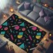 Retro Arcade Area Rug: 80s 90s Trippy Accent Rug - Etsy