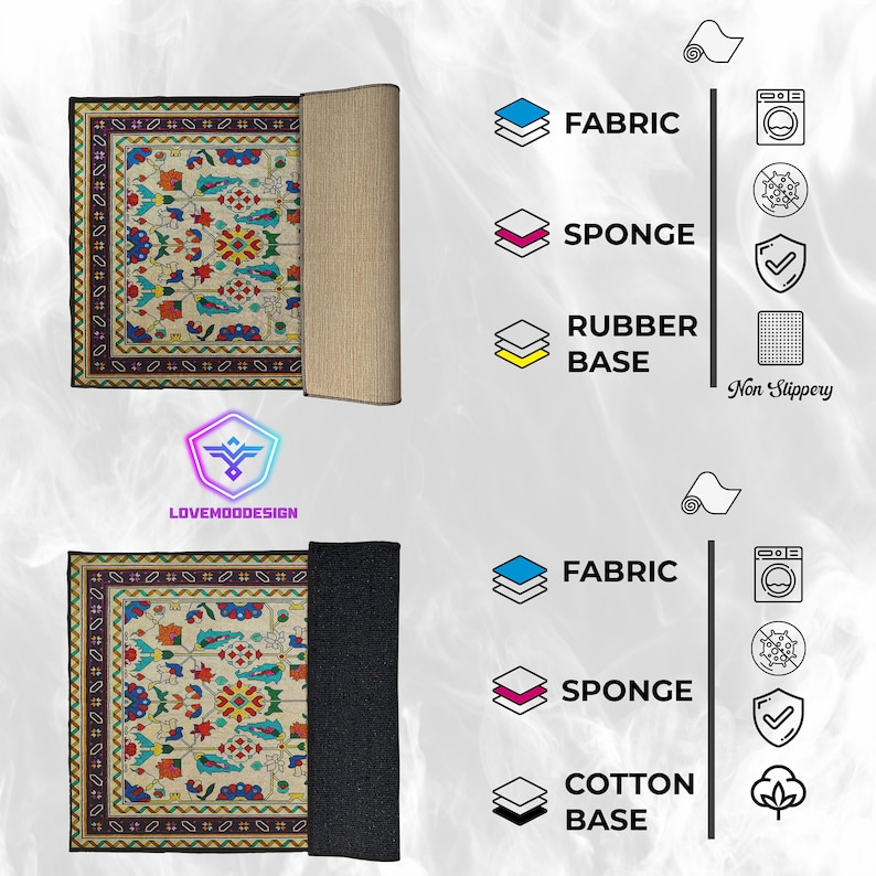 Checkered Rug, Round Rug Aged Black White Checker Area Rug Living Room ...