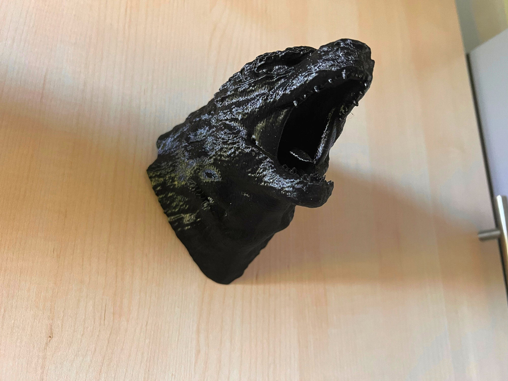 Godzilla Figurine Wall Mounted Headphone Holder or Sculpture - Etsy