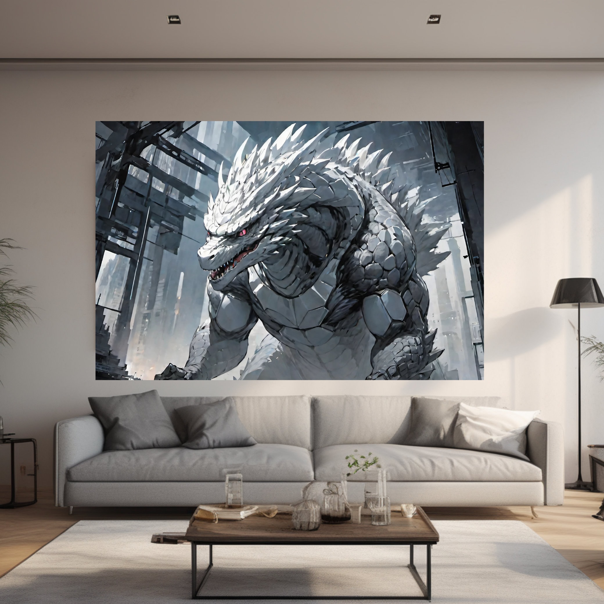 Godzilla Movie Print / Godzilla Wall Art / Godzilla Decor / Godzilla ...