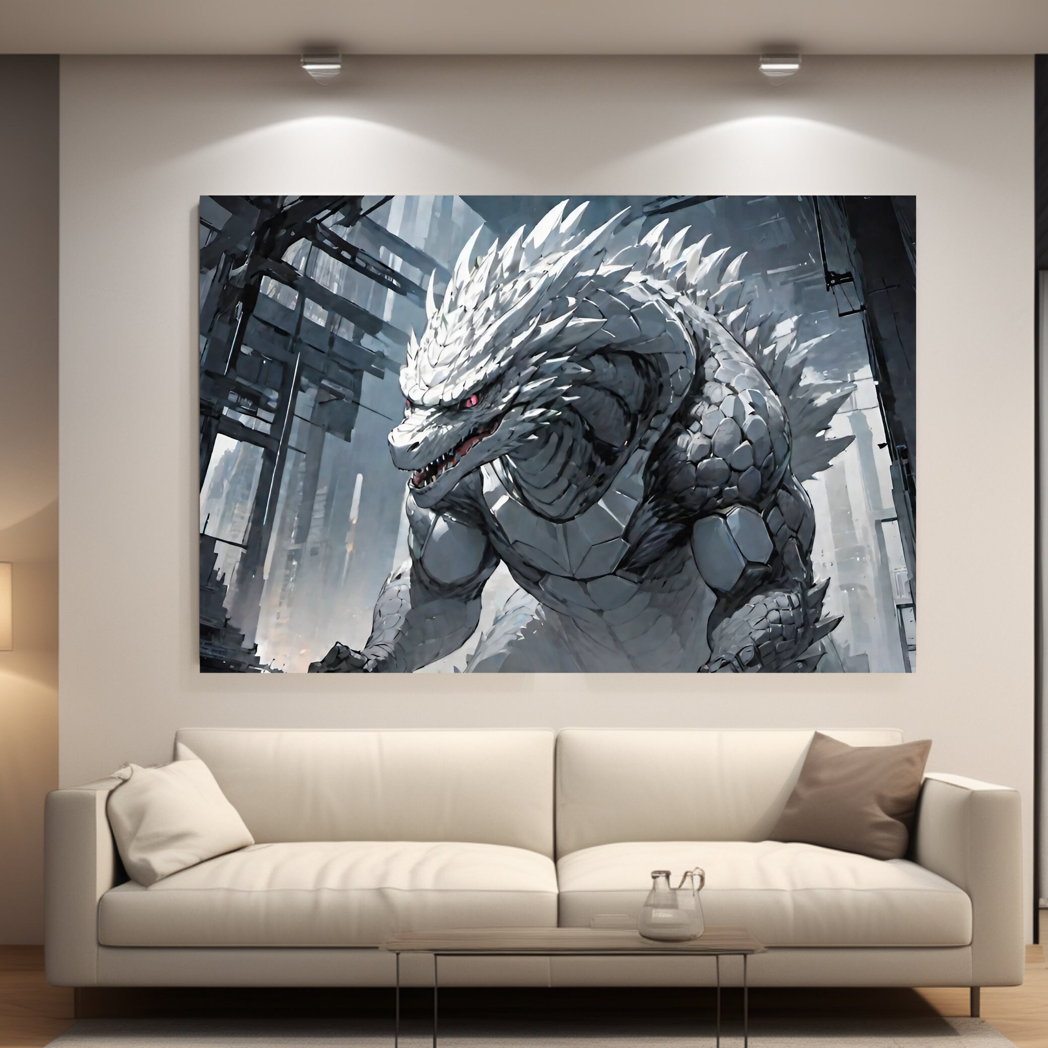 Godzilla Movie Print / Godzilla Wall Art / Godzilla Decor / Godzilla ...