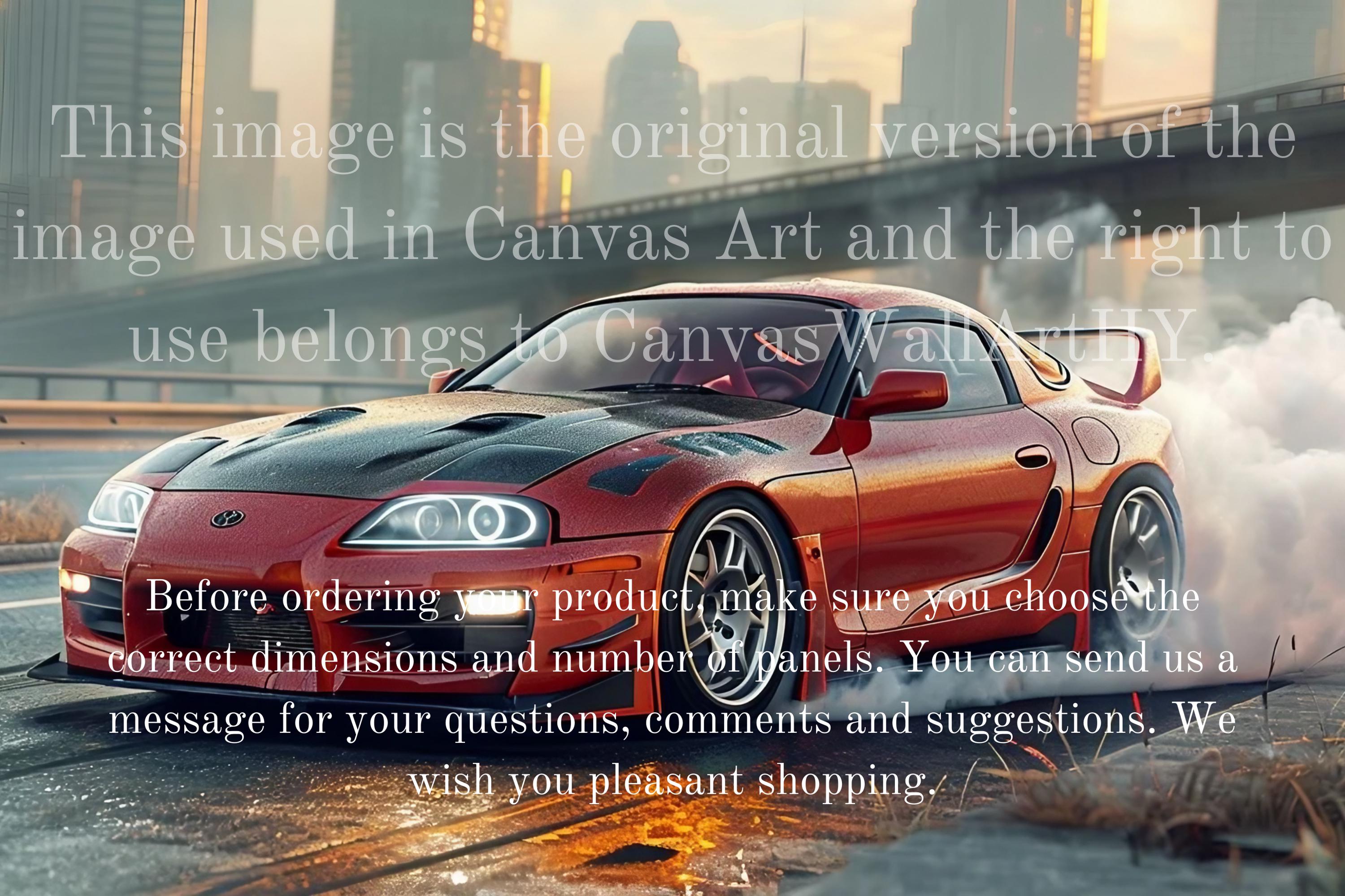 Toyota Supra Mk4 Canvas Wall Art for Wall Decor / Supra Poster / Car ...