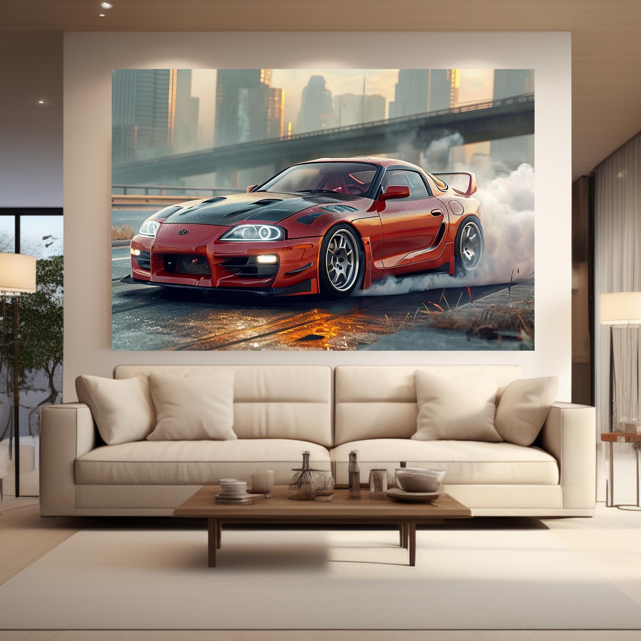 Toyota Supra Mk4 Canvas Wall Art for Wall Decor / Supra Poster / Car ...