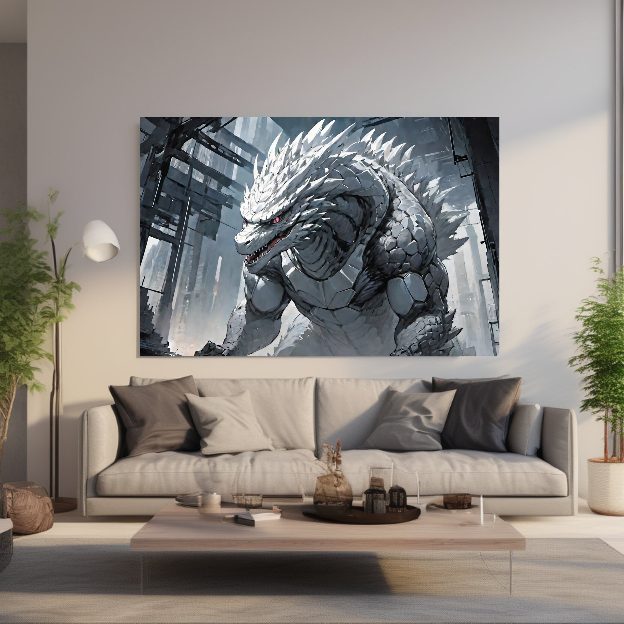 Godzilla Movie Print / Godzilla Wall Art / Godzilla Decor / Godzilla ...