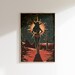 Cowgirl in Sparkly Retro Disco Outfit, Space Desert Wall Art, Vintage ...