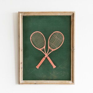 Retro Tennis Poster, Girly Vintage Print, Tennis Player Athlete Gift ...