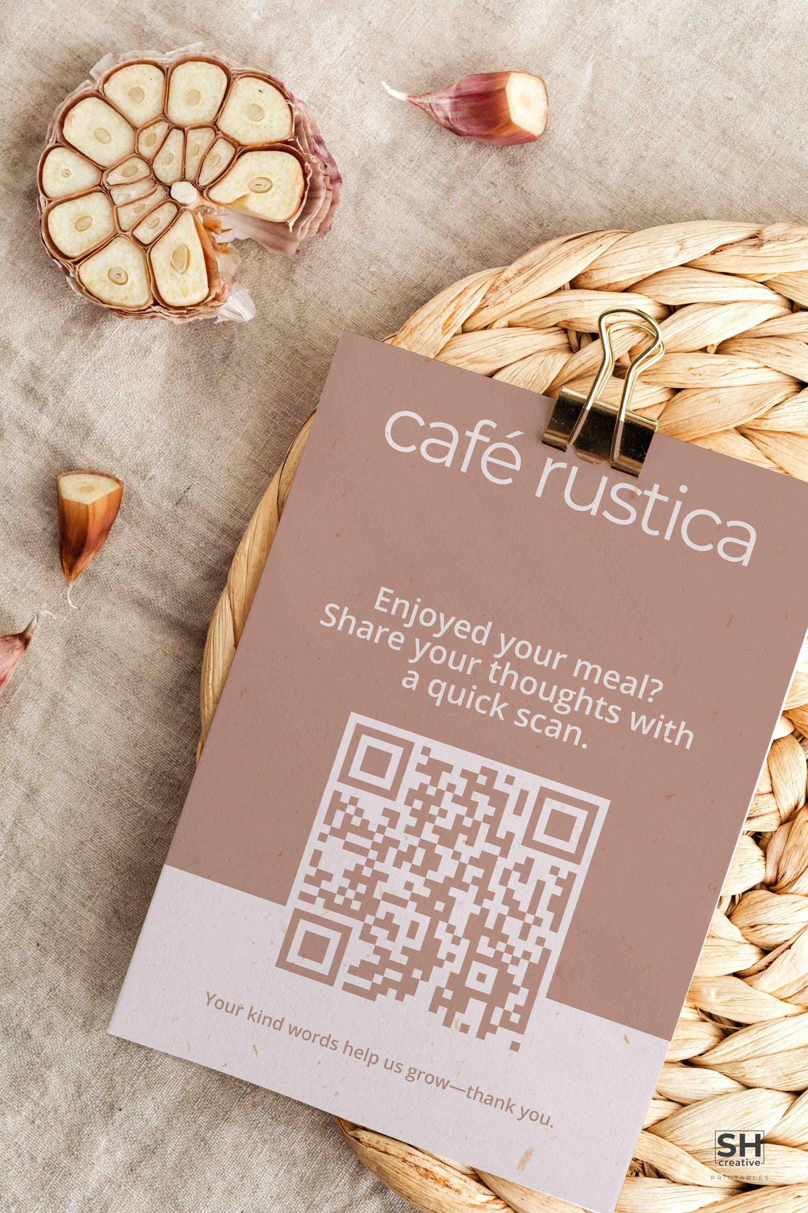 Customer Review QR Code Template DIY Feedback Template Scannable QR Google Review Card Canva ...