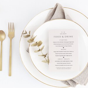 Dinner Party Menu Bundle Wedding Rehearsal Menu Template Wedding ...