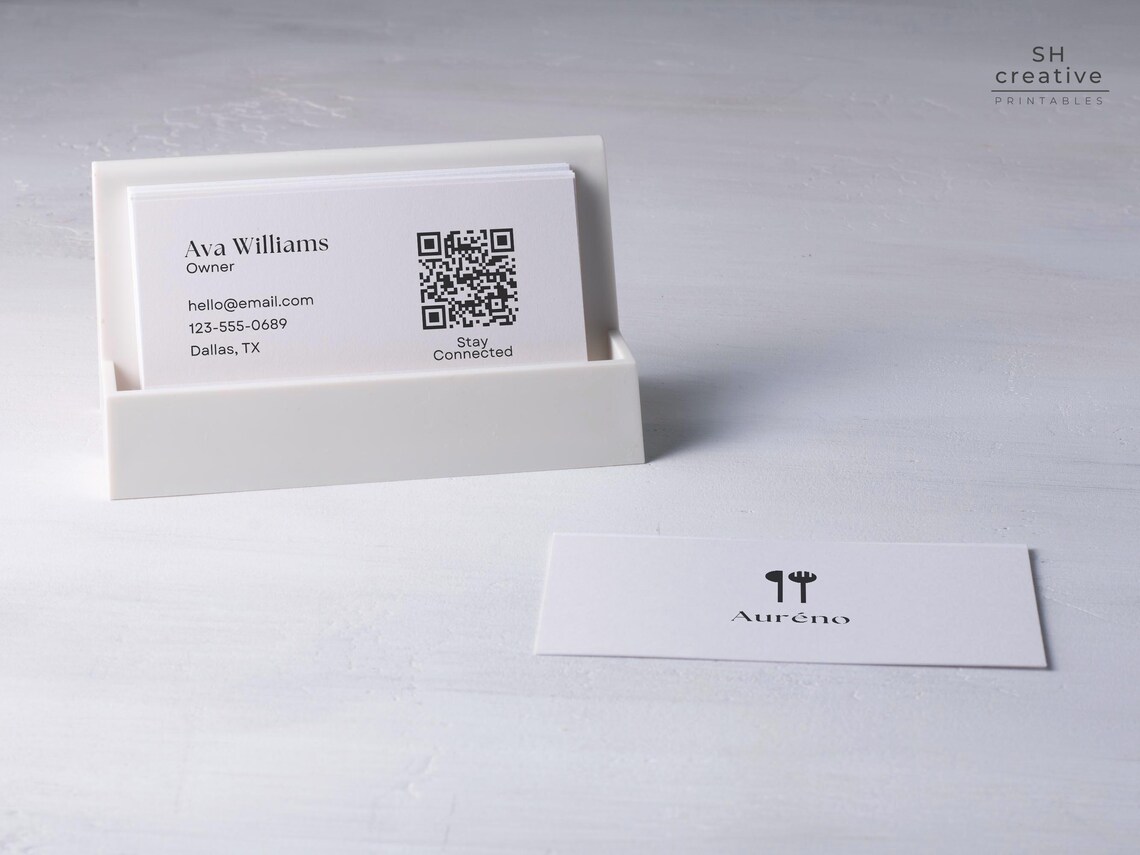 Event Caterer Modern Contact Card, Marketing Material for Private Chef ...