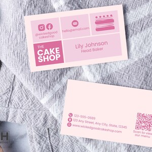 Custom Cake Bakery Business Card Printable Template DIY Bakery ...
