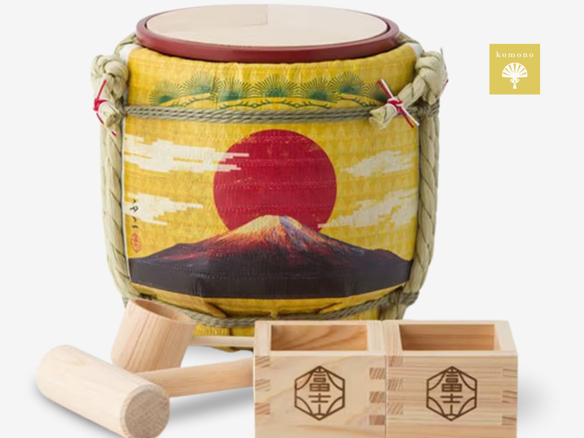 Japanese Sake Barrel Taru sakadarupattern of Mt Fujikagami-biraki for ...