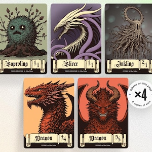 36× Creepy Creature-themed Token Bundle — Custom Tokens for MTG Magic ...