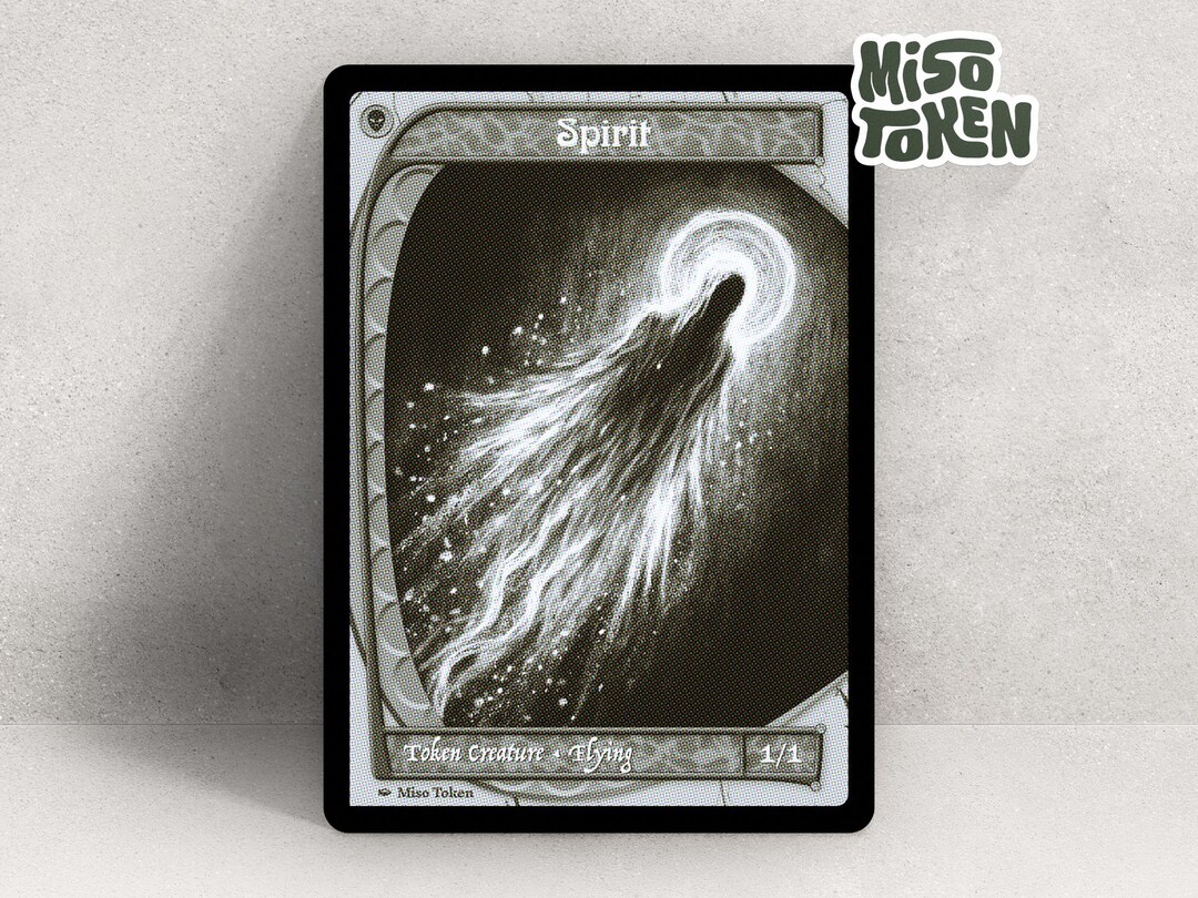 1/1 Spirit With Flying Token for MTG Magic - Etsy