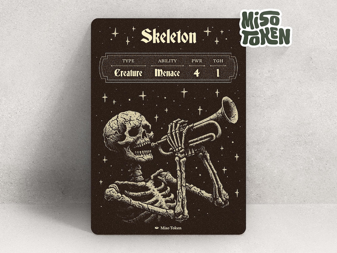 4/1 Skeleton With Menace Token for MTG Magic the Gathering - Etsy