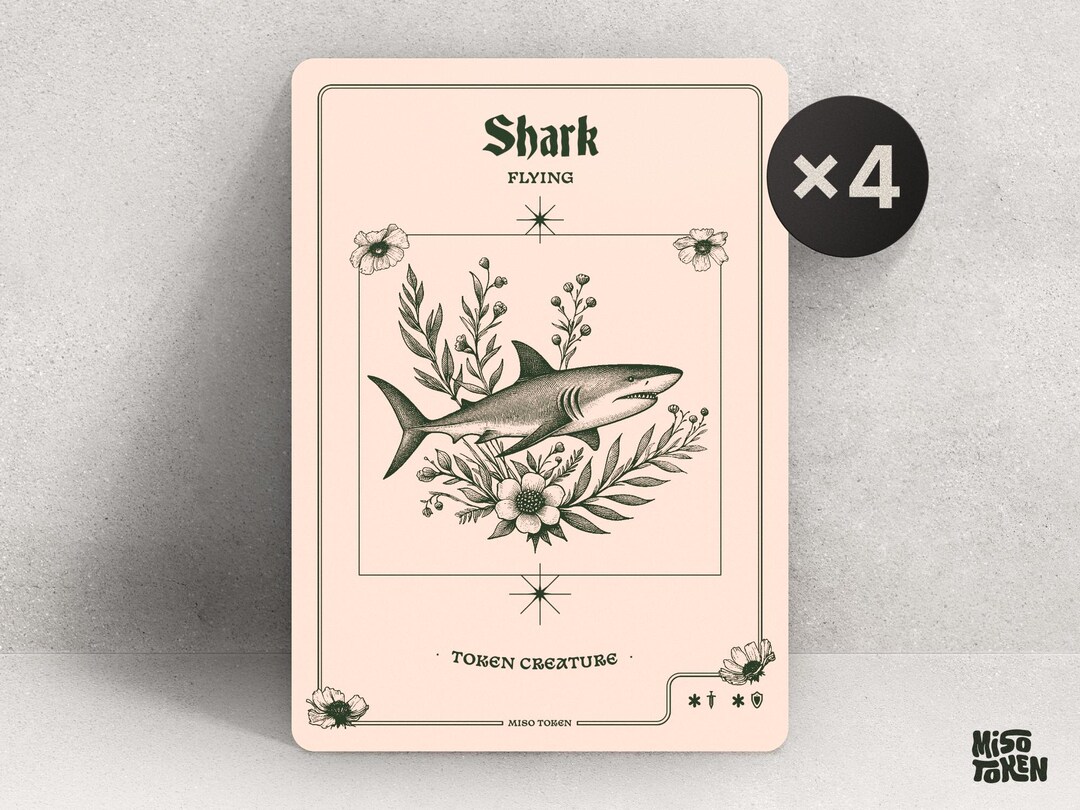 Shark With Flying Token 4 for Shark Typhoon MTG Magic the Gathering ...