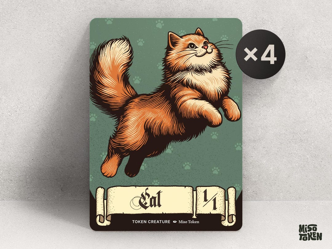 1/1 Cat Token 4 for Rin and Seri MTG Magic the Gathering FUF13 - Etsy