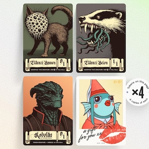 36× Creepy Creature-themed Token Bundle — Custom Tokens for MTG Magic ...