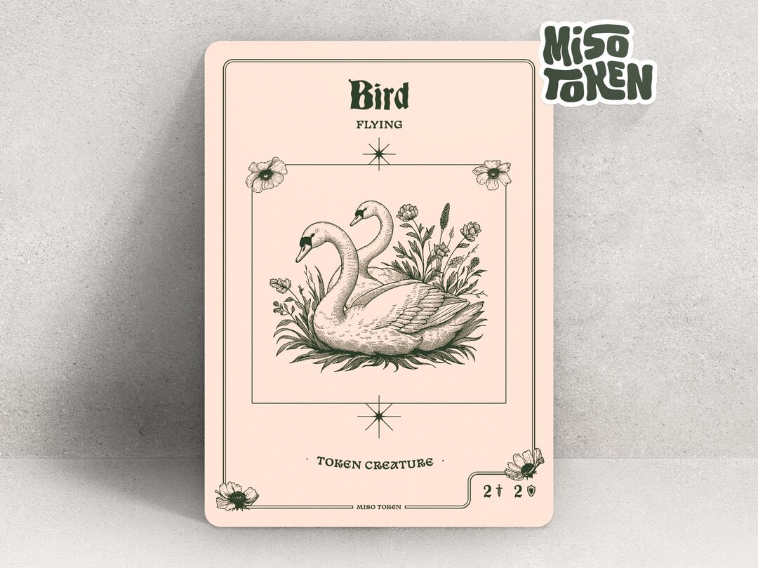 2/2 Bird With Flying Token for MTG Magic the Gathering - Etsy