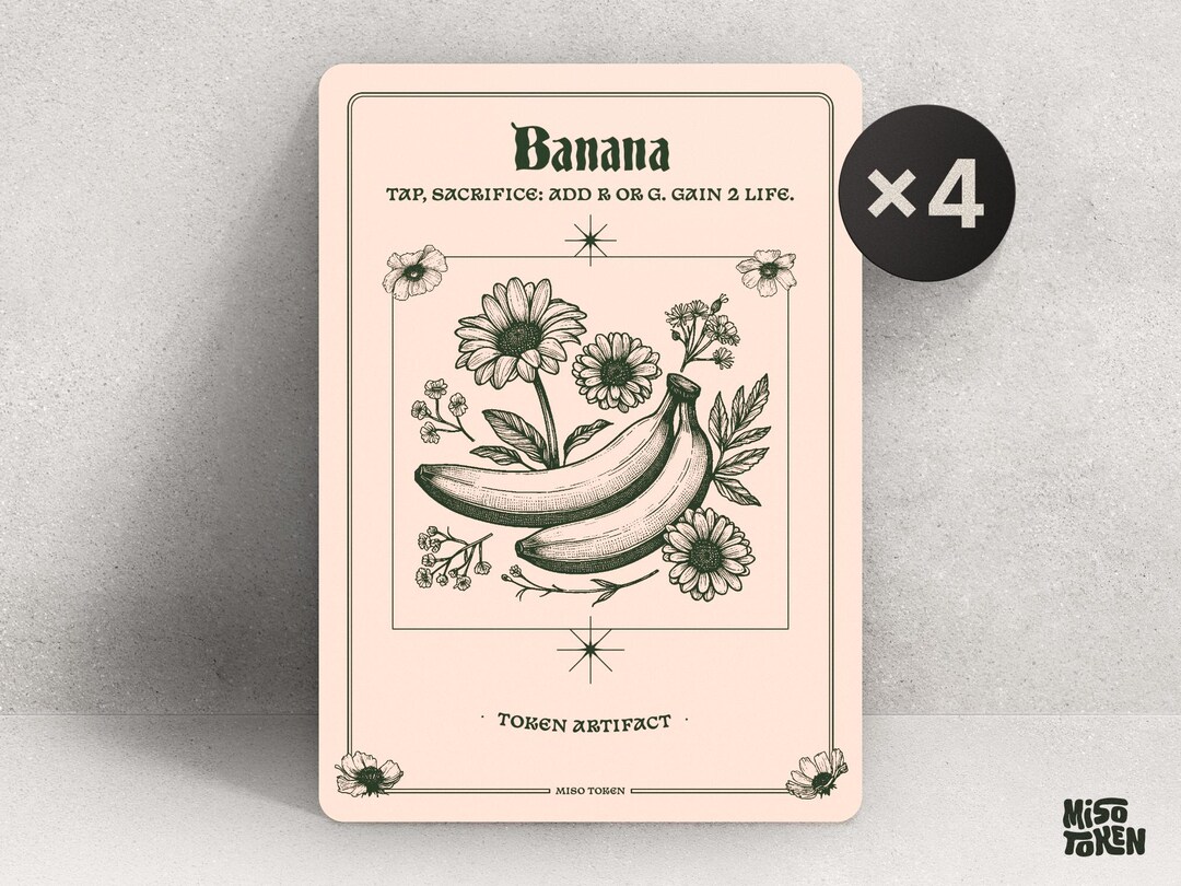 Banana Token 4 for Kibo, Uktabi Prince MTG Magic the Gathering PLP8 - Etsy