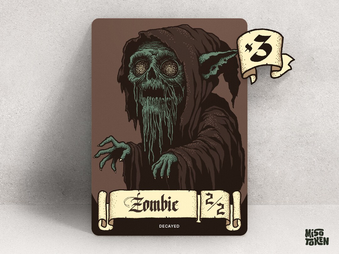2/2 Zombie With Decayed Token for Mtg/magic X3 Goblin Series GOB8 - Etsy