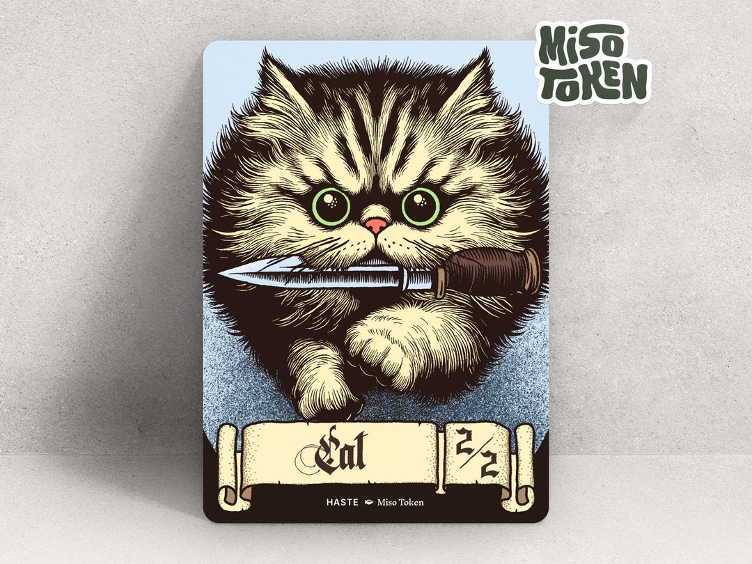2/2 Cat With Haste Token for Jinnie Fay MTG Magic the Gathering - Etsy