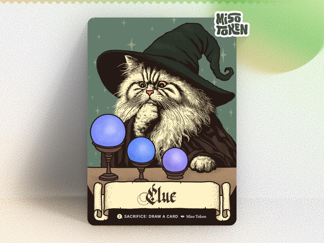 Clue Cat Token for MTG Magic - Etsy