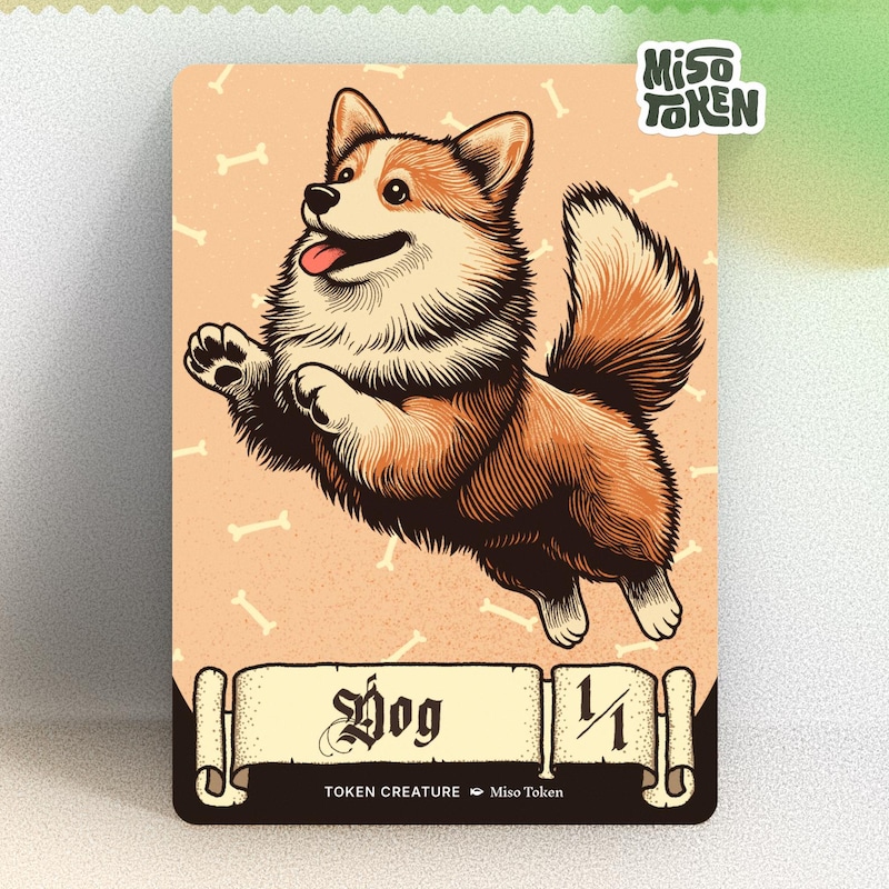 1/1 Dog Token - Etsy UK