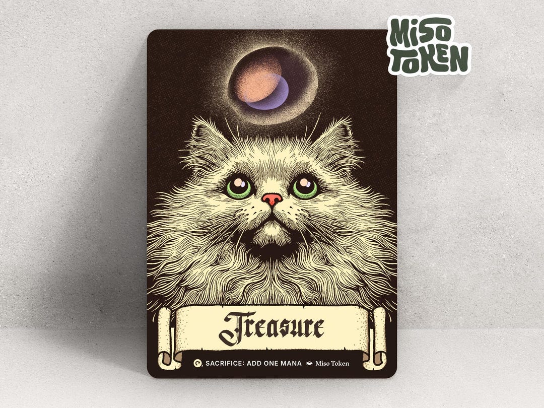 Treasure Cat Token for MTG Magic the Gathering - Etsy