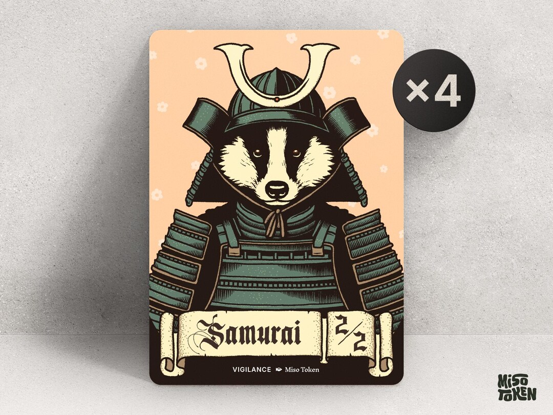 2/2 Samurai With Vigilance Token 4 for MTG Magic the Gathering FUF6 - Etsy