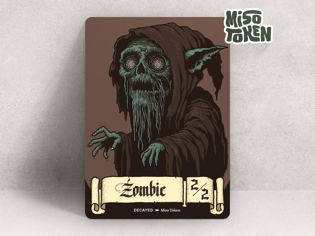 2/2 Zombie With Decayed Token for MTG Magic the Gathering - Etsy