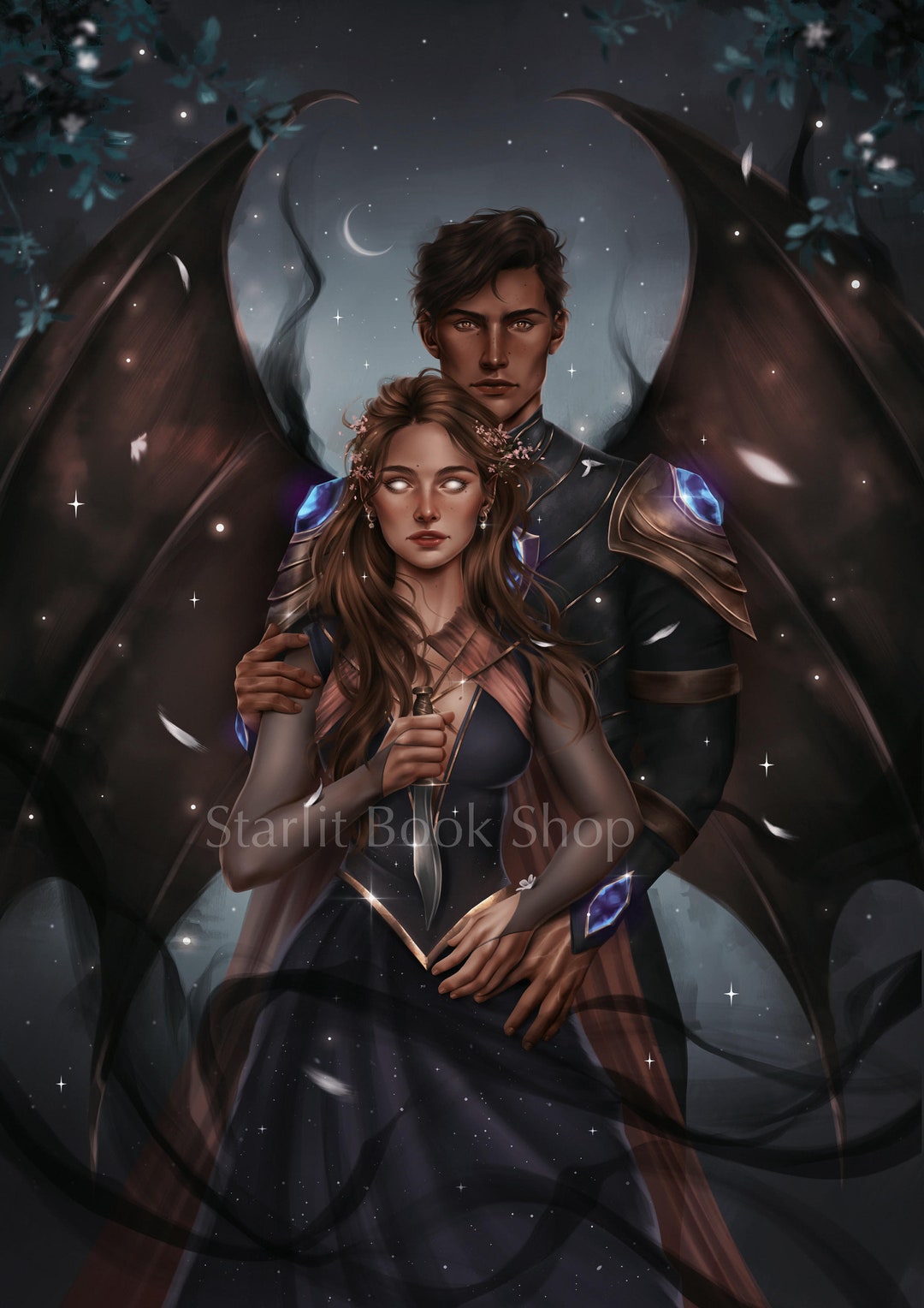 Officially Licensed Elain X Azriel 5x7 Print - ACOTAR by Sarah J. Maas ...