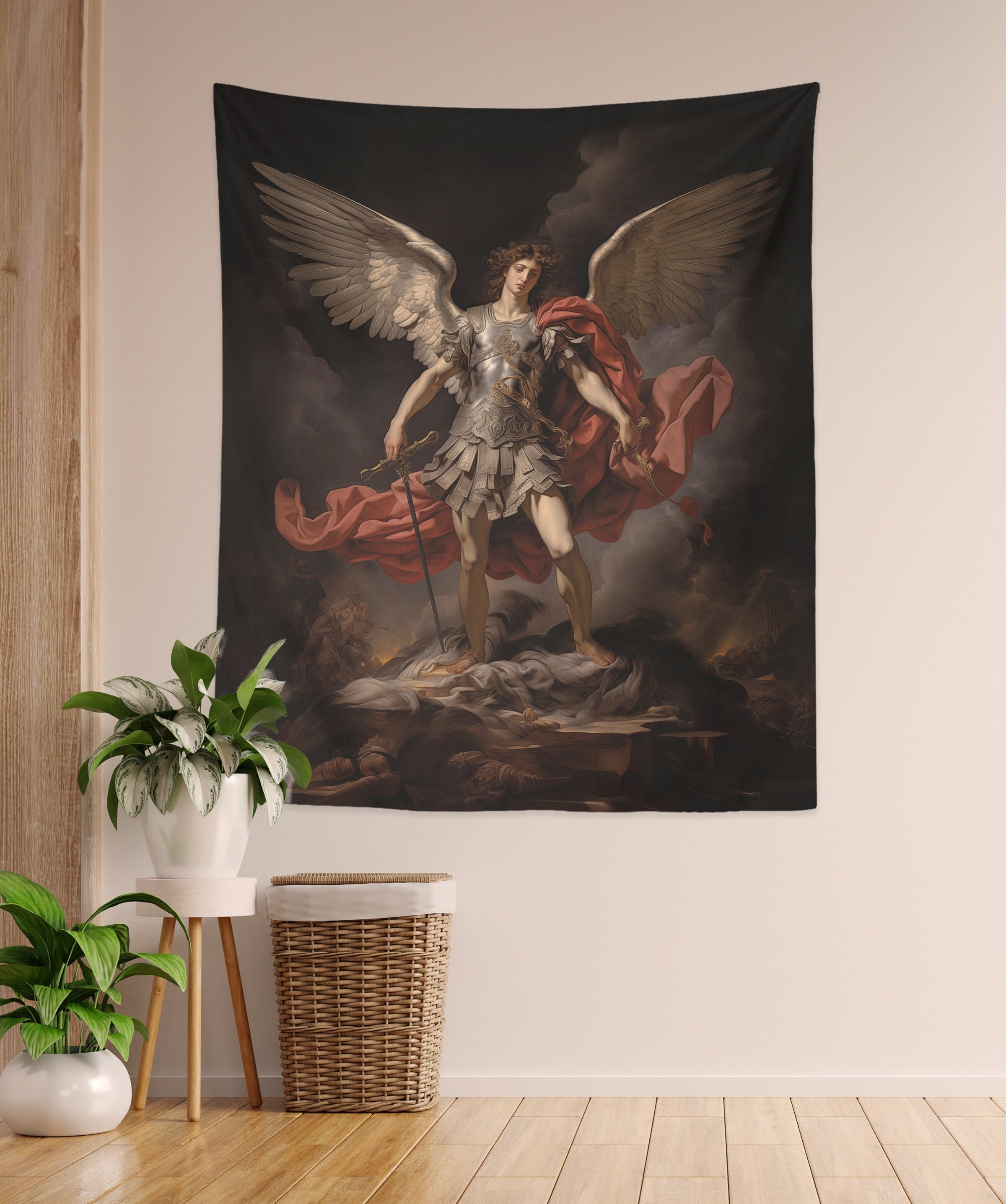 Tapestry of Archangel St.michael Renaissance Baroque Style Inspired by ...
